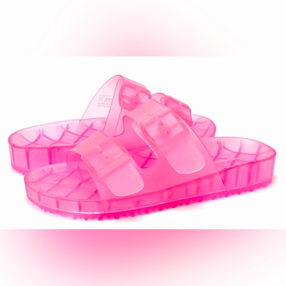 Shoes | Barbie Pink Slide Gelly Sandals | Poshmark